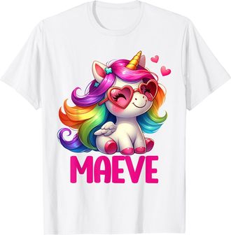 BDAZ Maeve Einhorn-Name, personalisiertes Design T-Shirt