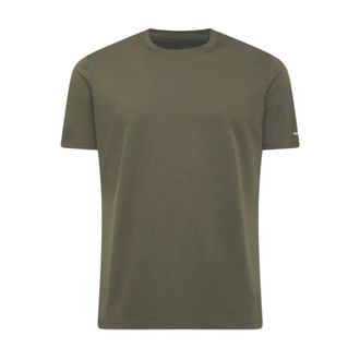 People of Shibuya Homme, Tops, Vert, Taille: 2XL T-shirt ras du cou en fil 80/1 effet Fil d&Eacute;cosse ultra-l&eacute;ger