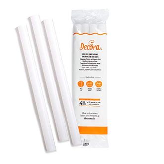 Decora 9260157 4ER-Pack TORTENST&Uuml;TZEN AUS PP NEUTRAL &Oslash; 18 MM x 30 cm, Kunststoff