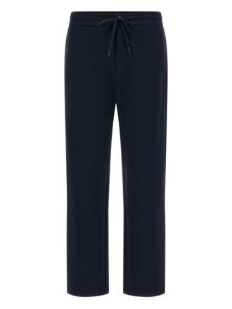 Boggi Milano pantalon à taille à lien de resserrage - Bleu