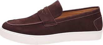 Generic Mocassins &Agrave; Enfiler pour Hommes Baskets D&eacute;contract&eacute;es Chaussures Bateau Pantoufles pour Hommes - L&eacute;g&egrave;res Et Confortables,Dark Brown,42 EU