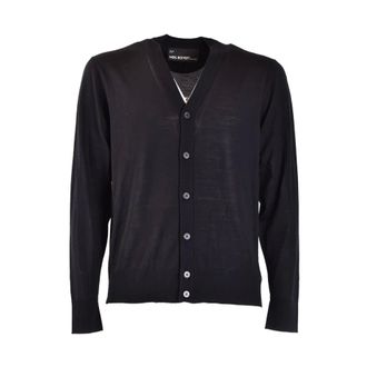 Neil Barrett Homme, Pulls, Noir, Taille: XL Cardigan Élégant