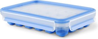 Emsa Clip & Close Frischhaltedose, Eiswürfelform, 22,6 x 16,5 x 4,9 cm, flexibler Boden, Aufbewahrungsbox, 100 Prozent dicht, spülmaschinen-, gefrier-, mik