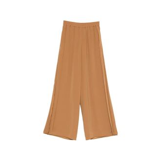 Max Mara Envers Satin Wide Hosen - - Trousers - Damen - Braun - M