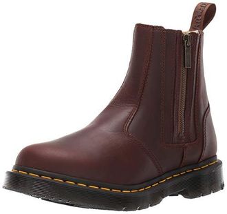 Dr. Martens Alyson Bottes dhiver, Snowplow Wp Mustang Waxy Suede Wp Marron foncé, 38 EU