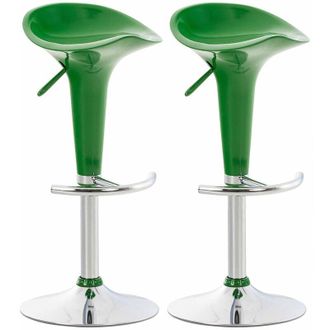 Clp Lot de 2 Tabourets de Bar Saddle Vert