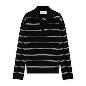 Ami Femme, Tops, Noir, Taille: 36 FR Polo Manches Longues