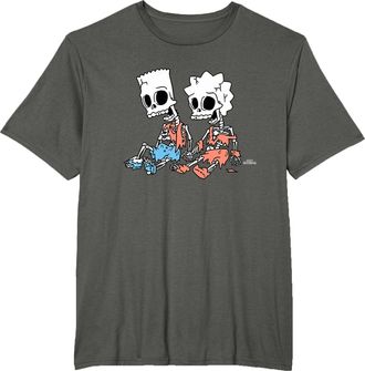 The Simpsons Bart and Lisa Skeletons Treehouse of Horror T-Shirt