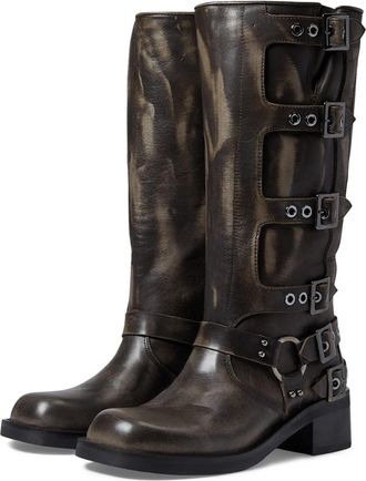 Steve Madden Rocky Kniehohe Stiefel f&uuml;r Damen, Braun Distressed, 38 EU