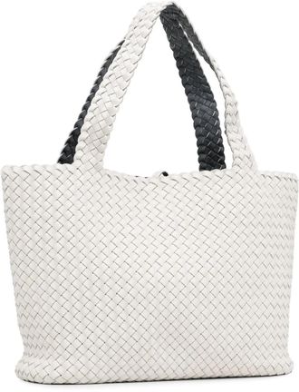 Bottega Veneta Shopper - Bicolor Intrecciato Tote - Gr. unisize - in Wei&szlig; - f&uuml;r Damen