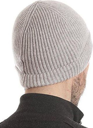 DALLE PIANE CASHMERE Bonnet 100% cachemire - Homme, Couleur: Gris, Taille unique