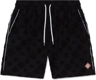 Casablanca Homme, Shorts, Noir, Taille: M Short Monogramme &Eacute;ponge