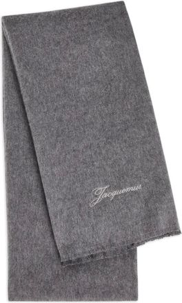 Jacquemus logo-detail scarf - Grau