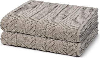 ROSS 2 teiliges Frottier-Set - Sensual Skin - Zopf-Muster (2 X Duschtuch im Set) - 500 g/m2 - Baumwolle - Walkfrottee - saugstark - weich und flauschig - F