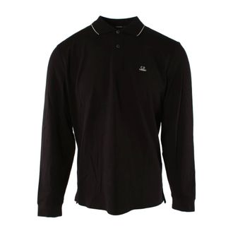 C.P. Company C.p. Company, Homme, Tops, Noir, Taille: S Polo en Piqu&eacute; Stretch