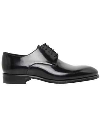 Schuhe & Handwerk Handgefertigte Gala-Derbyschn&uuml;rer aus poliertem Glattleder in