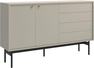 Selsey Selsey - Olar - Sideboard 2-t&uuml;rig mit vier Schubladen, Greige, 154 cm
