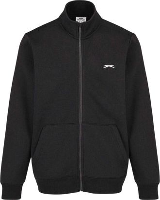 Slazenger Jacke f&uuml;r Herren, Durchgehender Rei&szlig;verschluss, Polyester-Baumwollmischgewebe (Schwarz)