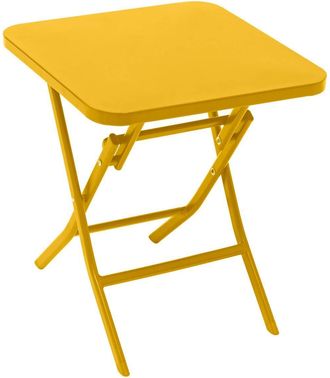 Hesperide Quadratischer Gartenbeistelltisch Greensboro in Senfgelb - 40 &times; 40 cm - Senfgelb