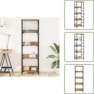 vidaXL B&uuml;cherregal Eiche - vidaXL B&uuml;cherregal Artisan-Eiche 50x33x153 cm Holzwerkstoff - Industriestil