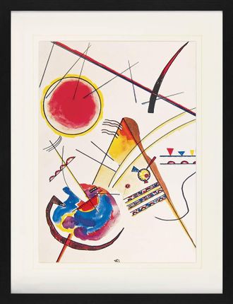 1art1 Wassily Kandinsky Poster Aquarell Aus Dem G&auml;stebuch Hess, 1925 Gerahmtes Bild Mit Edlem Passepartout | Wand-Bilder | Im Bilderrahmen 80x60 cm