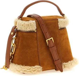 Balmain Womens Brown Calfskin Handbag Bag