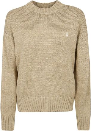 Polo Ralph Lauren Femme, Pulls, Brun, Taille: 40 FR Pull Ras du Cou en Coton