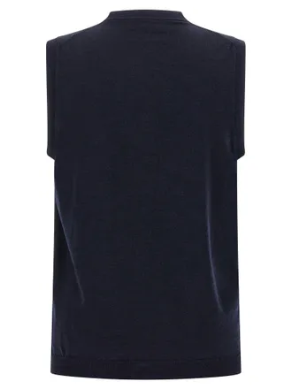 Zanone Flexwool Wool Vest - Navy