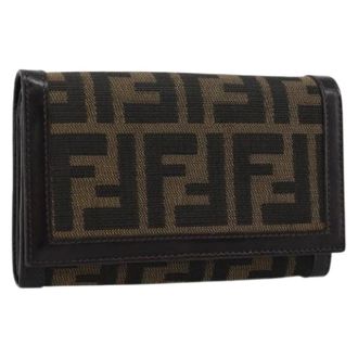 Fendi Portefeuille bifold Fendi Zucca doccasion - Femme - Pre-owned - Brun - Taille: ONE Size
