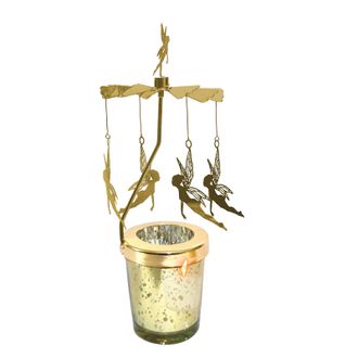 Generico Drehbarer Kerzenhalter aus Edelstahl, 12 cm, drehbares, romantisch, drehbar, eleganter Teelichthalter f&uuml;r Zuhause, Party, Hochzeit, Jubil&auml;um, Feier, T