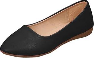 Generic Chaussures plates confortables et d&eacute;contract&eacute;es pour femme - Bout pointu - Couleur unie - Classiques et &eacute;l&eacute;gantes - Respirantes - Chaussures de marche