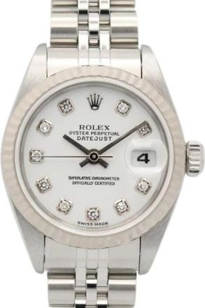 Rolex Pre-owned Montre Vintage Datejust 26mm - Femme - Pre-owned - Blanc - Taille: ONE Size