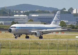 Calvendo Poster 84,1 x 59,4 cm Querformat Condor - Airbus A320, Poster DIN A1 quer| Bilder, Kunstdruck, Wandbild, Wanddeko, Prints ohne Rahmen