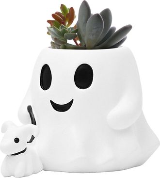 Generic Leckerli-Eimer in Hundeform für den Außenbereich - süßester Geister-Eimer, Geister-Eimer-Dekoration | Halloween-Desktop-Aufbewahrung, Geisterornamente