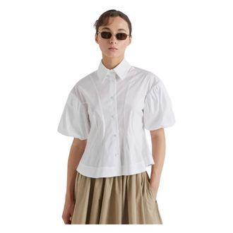 Meimeij Femme, Chemises, Blanc, Taille: 42 FR Chemise &agrave; manches bouffantes