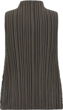 Pleats Please Issey Miyake Pleated Blouse - Olive green