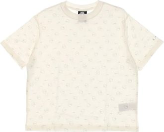 Nike Boyfriend-T-Shirt mit Allover-Print - - Sport - Damen - Beige - L