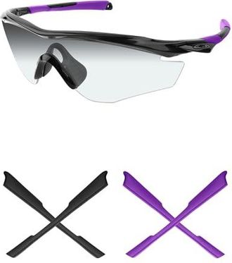 MRY Opt Paire de chaussettes de rechange pour lunettes de soleil Oakley M2 Frame / M2 Frame XL, violet/noir, Taille unique