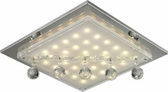 Esto Esto - 19 Watt led Decken Leuchte Kristall Luster Beleuchtung Glas Lampe 749027