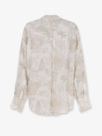 MC2 Saint Barth Womens Shirt Cristal Beige Ramie