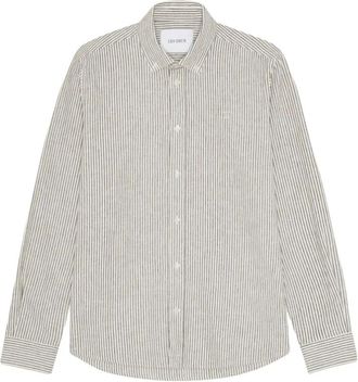 Les Deux Homme, Chemises, Blanc, Taille: XL Konrad Stripe Shirt