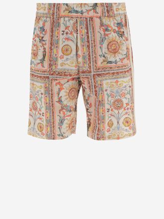 Just Cavalli Short en nylon &agrave; imprim&eacute; ornemental