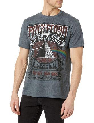 Liquid Blue Mens Pink Floyd Carnegie Hall T-Shirt, Grey, XX-Large