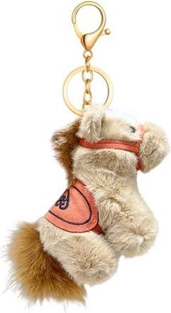 Generico Porte-cl&eacute;s en peluche, 2026 Nouvel An mignonne, Hauteur 10 cm Ornements en Peluche Cheval Rembourr&eacute;, Pour Femmes Hommes Famille Petite Amie Fille Gar&ccedil;