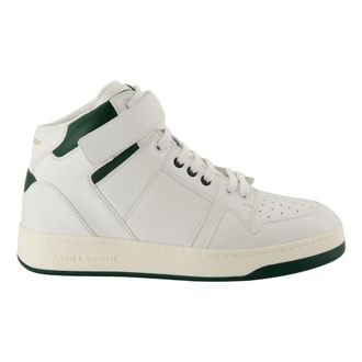 Saint Laurent Wei&szlig;e und gr&uuml;ne High-Top-Sneaker - - Shoes - Herren - Wei&szlig; - 42 1/2 EU