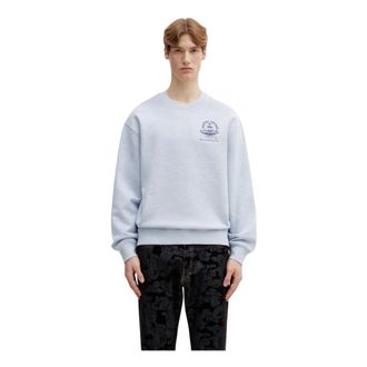 Maison Kitsun&eacute; SweaT-shirt Confort Place de la Concorde - Homme - Sweatshirts et sweats &agrave; capuche - Bleu - Taille: XL