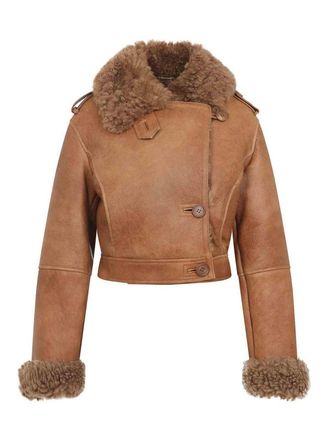 Chlo&eacute; Blouson En Cuir - Marron