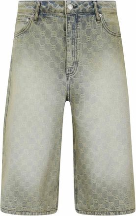 Misbhv Misbhv, Femme, Shorts, Bleu, Taille: W27 Monogram Ocean Washed Denim Shorts
