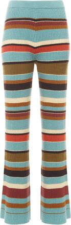 Ulla Johnson Pantalon Maille C&ocirc;tel&eacute;e Rochelle Rayures Ulla Johnson