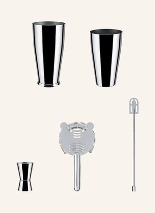 Alessi 4-Tlg. Bar-Set Lunar Eclipse silber